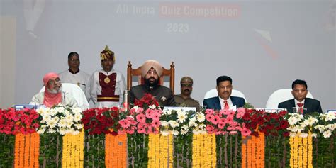 Governor Lt Gen Gurmit Singh Retd Inaugurates The All India Quiz Competition U