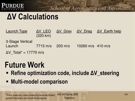 PPT Scott Breitengross Jan 24 2008 Trajectory Group Delta V Delta V Determination PowerPoint