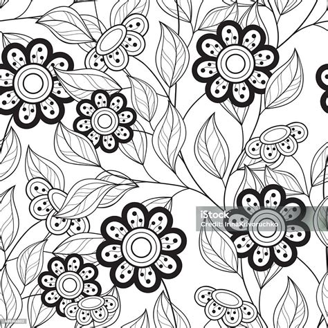 벡터 원활한 신혼여행 중인 혼혈의 젊은 군인커플 흑백 플로럴 패턴 0명에 대한 스톡 벡터 아트 및 기타 이미지 0명 2015년 고풍스런 Istock