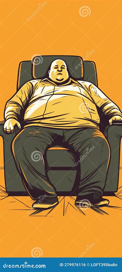 Generative Ai Pop Art Bored Fat Stock Illustration Illustration Of