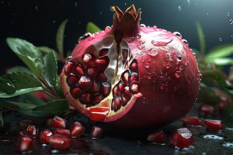 Premium Ai Image Pomegranate Ai Generated