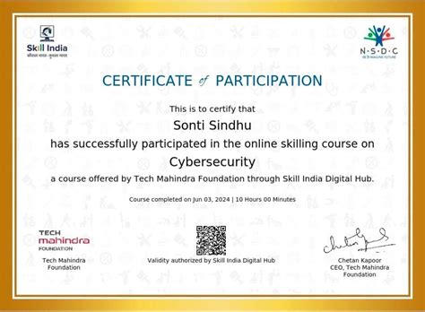 skill cybersecurity techmahindrafoundation skillindia