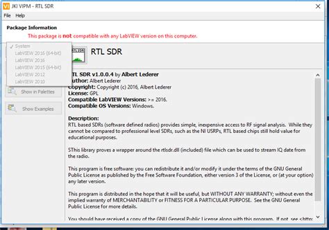 Using RTL SDR With Labview Chapter 1 Labview On Windows NI Community