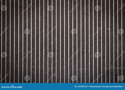 View Of The Texture And Pattern In Air Conditioner Condenser Stock