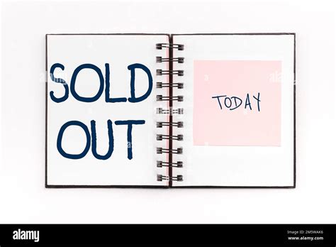 Writing Displaying Text Sold Out Business Idea Not Available Anymore