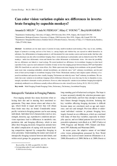 Pdf Can Color Vision Variation Explain Sex Differences In