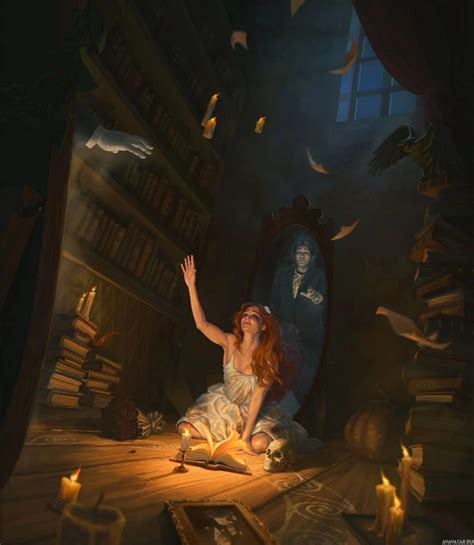 Девушка погруженная в фантастическую книгу Скачать фото на аву девушки фэнтези рыжие волосы