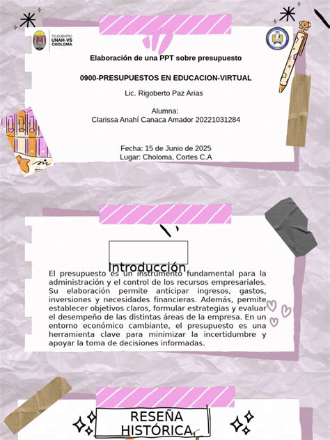 Elaboración De Una Ppt Sobre Presupuesto Pdf Presupuesto