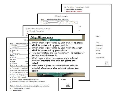 Complete Microscopes Lesson Package For Sen And Low Ability Students