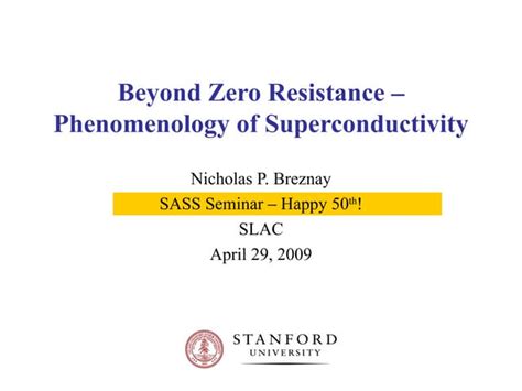Breznaysuperconductivity Lecture Notes And Slides Ppt