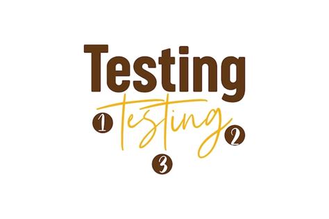 Un Logo Pour Tester Tester Et Tester Vecteur Premium