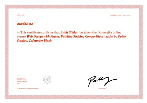 Completed Domestika Course With Figma Ankit Sikder Posted On The