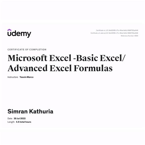 Simran Kathuria On Linkedin Udemy Udemycourses Excelskills Learning