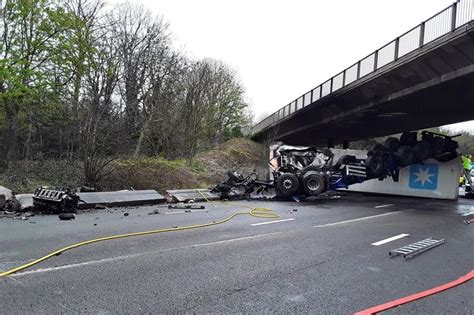 Horror Crash On M6 See Lorry Sliced In Half Proper Manchester
