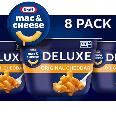 Kraft Deluxe Original Macaroni And Cheese Easy Microwavable Dinner 8 Ct