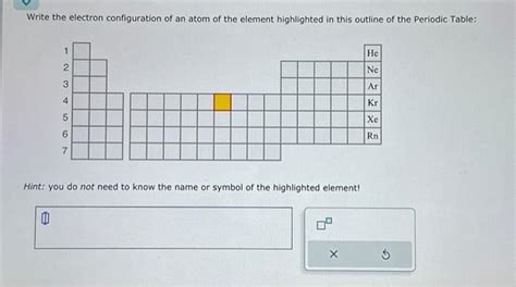 Solved Write The Electron Configuration Of An Atom Of The Chegg