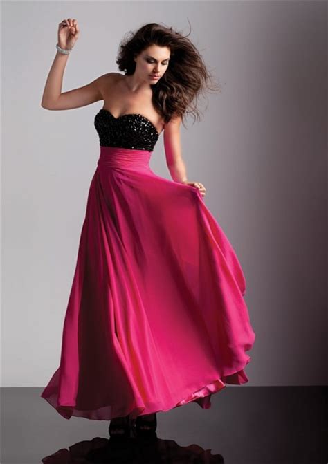 A Lineprincess Sweetheart Empire Long Black Red Chiffon Prom Dress