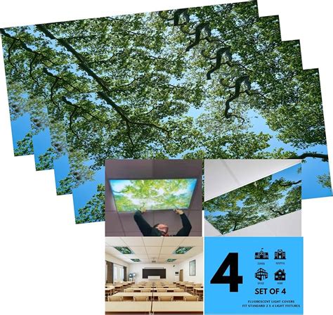 Fluorescent Light Diffuser Film Shademagic 4 Pack Fluorescent