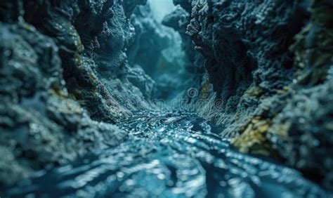 Seabed Surface With Mesmerizing Caustic Patterns Stock Illustration