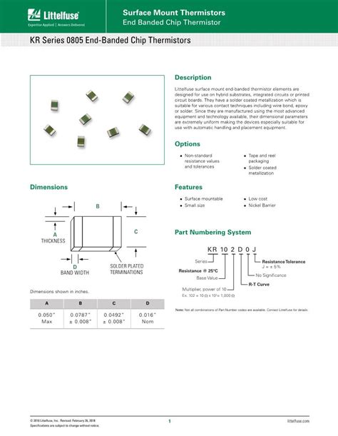 Littelfuse Ntc Thermistors Datasheets Mouser