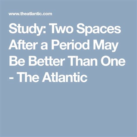 The Scientific Case For Two Spaces After A Period Period Space Study