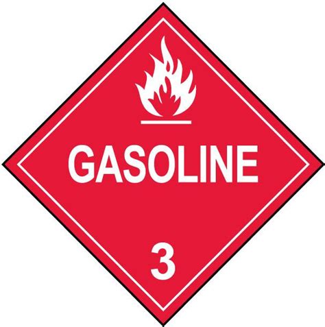 Class 3 Flammable Hazmat Placard Decal Or Magnetic Sign Placard In Red