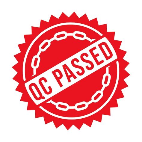 Premium Vector Qc Passed Rubber Stamp Design Art Illustration