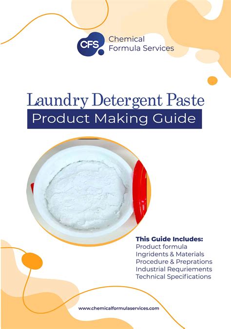 Laundry Detergent Paste Formula At Chemical Formula Services