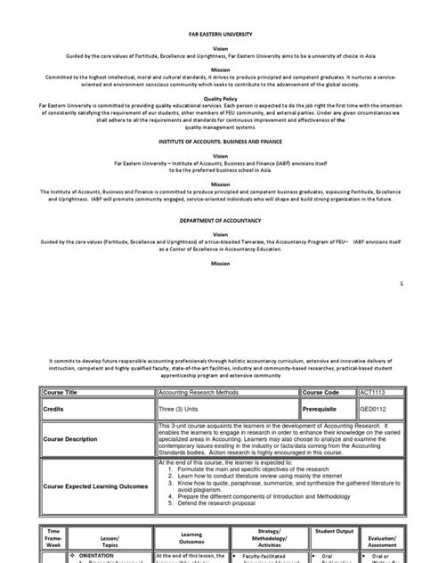 Course Syllabus Methods Of Research Pdf Educational Assessment Survey Methodology