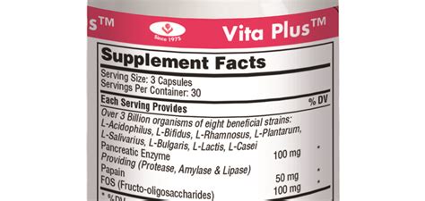 Vita Plus Ultra Probiotic 90 Capsules Vita Plus