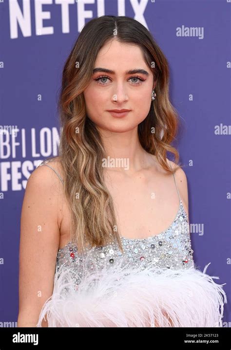October 5th 2022 London Uk Raffey Cassidy Arriving At The Bfi