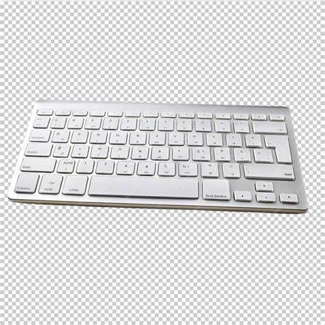 Modern Keyboard Isolated On White Background Premium Ai Generated Psd