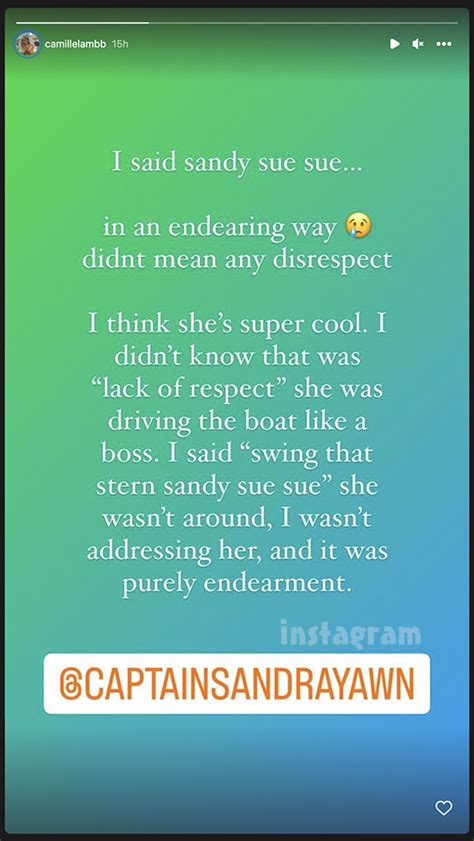Below Deck Camille Lamb Responds To Alissa Drama Her Own Attitude And