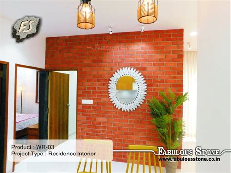 Engineered Concrete Wire Cut Brick Cladding Red 9x 3x16 2mm At ₹ 110 Sq Ft In Ahmedabad