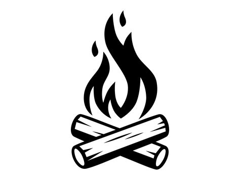 Camp Fire Svg Campfire Silhouette Camping Clipart Campfire Cut File