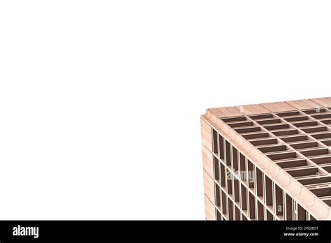 A Modern Office Building With Multiple Windows And Copy Space Stock