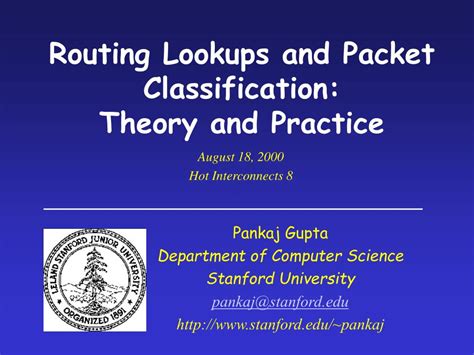 ppt routing lookups and packet classification theory and practice
