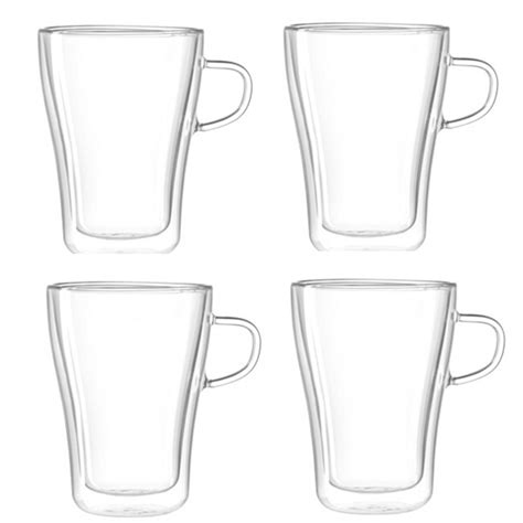 Double Wall Glass Cupping Set For Drinking Double Wall Clear