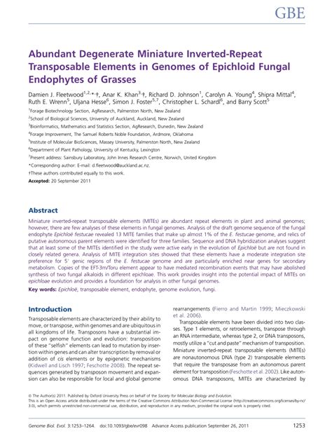 Pdf Abundant Degenerate Miniature Inverted Repeat Transposable Elements In Genomes Of