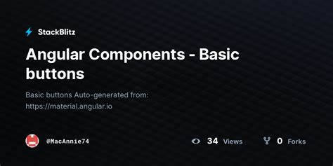 Angular Components Basic Buttons StackBlitz