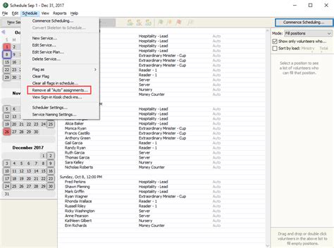 Undo The Auto Scheduler Ministry Scheduler Pro