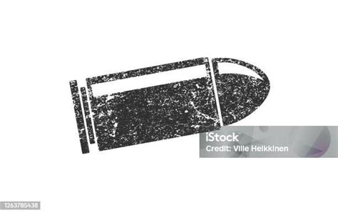 총 총알 아이콘 기호입니다 권총 탄약 로고 기호 벡터 일러스트 이미지입니다 흰색 배경에 격리 군사에 대한 스톡 벡터 아트 및