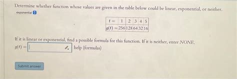 Solved Determine Whecher Function Whose Values Are Given In Chegg Com