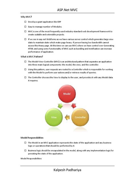 Mvc Pdf Modelviewcontroller Entity Framework