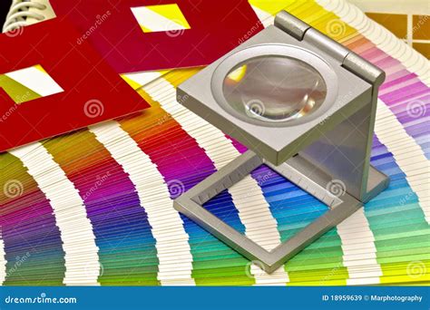 Color Guide For Offset Print On Black Blackground Stock Image Image