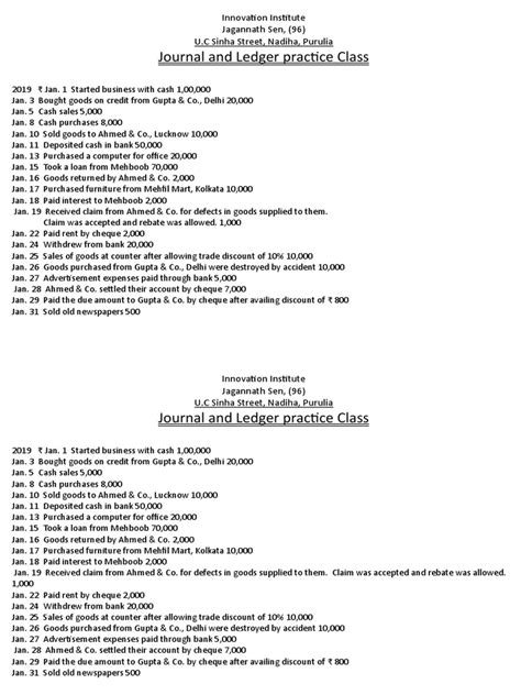Journal Entries Pdf Banks Cheque