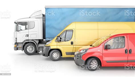 흰색 배경에 고립 된 배달에 대 한 교통입니다 3 차원 일러스트 레이 션 상자에 대한 스톡 사진 및 기타 이미지 상자 트럭 공란 Istock