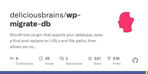 GitHub Deliciousbrains Wp Migrate Db WordPress Plugin That Exports