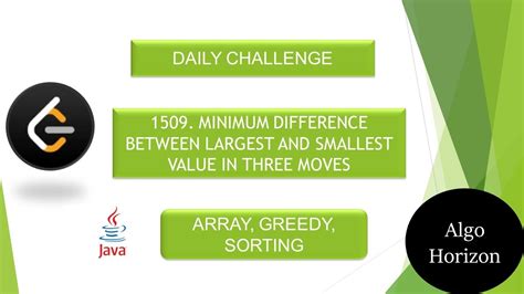 leetcode 1509 minimum difference between largest and smallest value