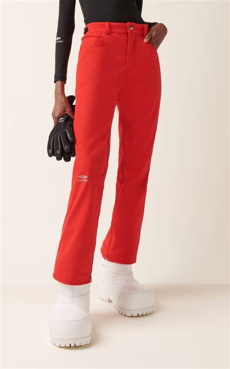 Balenciaga 5 Pocket Nylon Ski Pants Red Reversible